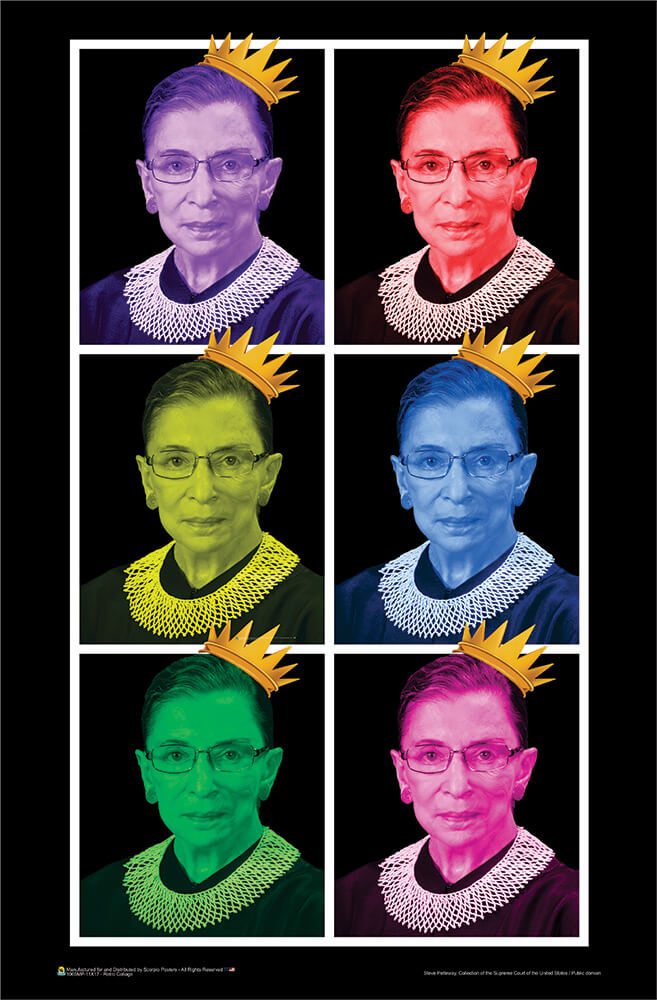 RBG - Retro Pop Art Poster - 11.5x17.5 - Laminated - Walmart.com