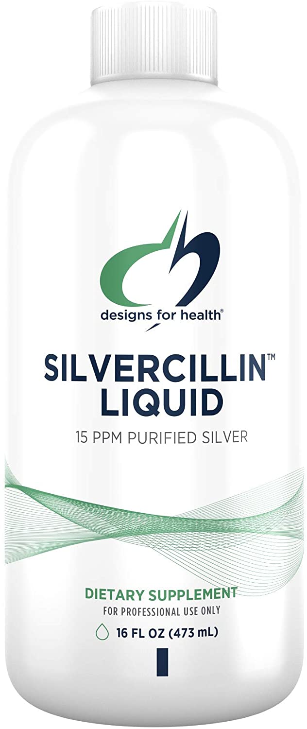 Suplemento Plata Líquida Designs for Health con Agua Purificada Apoyo ...