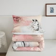 White Horse Bedding King Pink Cherry Blossoms Comforter Set Women ...