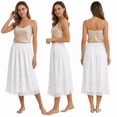 Women's Knee Length Half Slip Skirt with Lace Trim - Soft Breathable ...