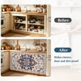 Boho Tribe Sink Skirt 11"Wx13"L,Dustproof Under Sink Curtain with Self ...