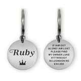 Personalized Round Dog Tags, Free Engraving Custom Pet ID Tags, Dog Cat ...