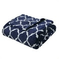 Home Essence Ogee Oversized Super Soft Microlight Throw, , 60x70", Navy ...
