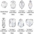 80Pcs Acrylic Sew on Rhinestone Mirror Two Holes Garments Accessories ...