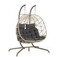 SEGMART 2-Person Hanging Swing Chair with Stand, Double Hanging Egg ...