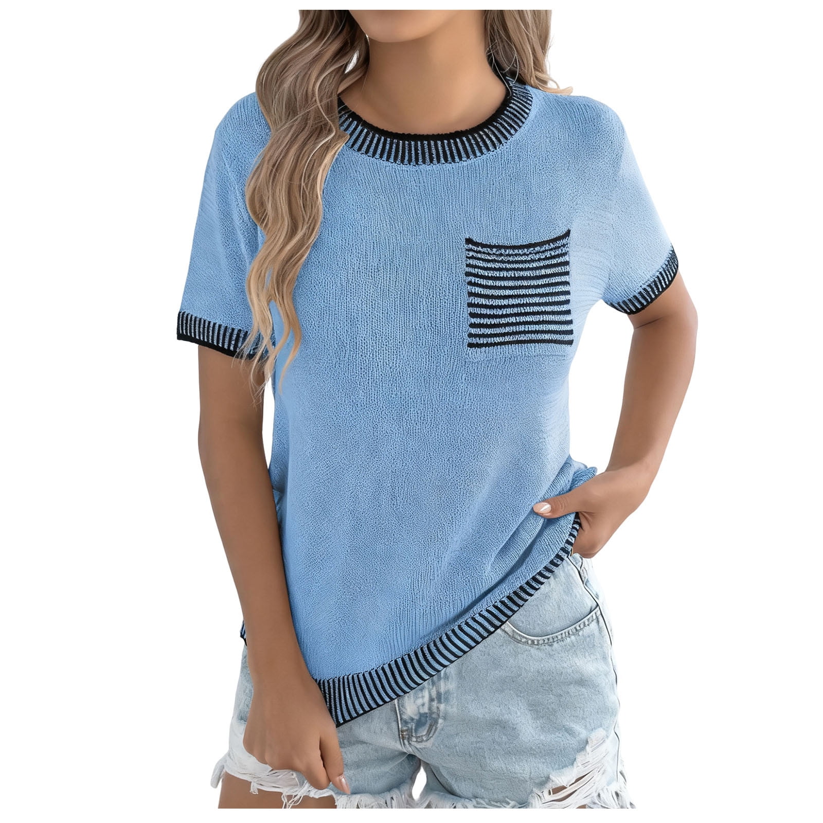 Click here for Pisexur Womens Tops Casual Loose Short Sleeve Swea... prices