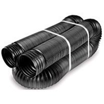 Flex Drain 51110 25' Solid FLEX-Drain® - 4in Expandable Water Drainage ...