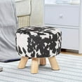 Free Shipping! Homebeez Round Fabric Padded Ottoman Foot Rest Stool ...