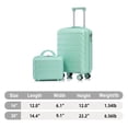 14"/20" 2 pcs/set in ABS Spinner Wheel Luggage, with Combination Lock ...