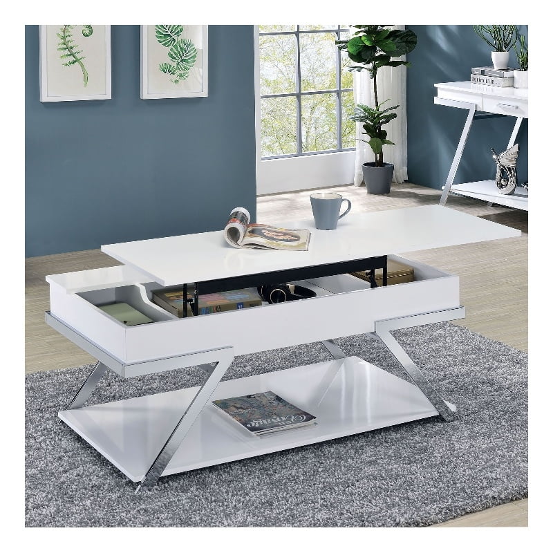 Furniture of America Becti Contemporary Wood Lift-Top Coffee Table in ...