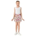 Girls' Skorts Elastic Waist Skorts with Inner Shorts Athletic Workout ...