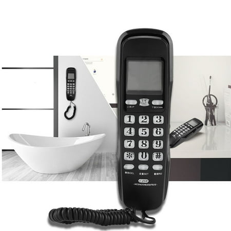 Black Landline Wall Phones, One-button Noise Cancelling Wall Landline ...