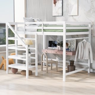 BK Furniture Hamilton Loft Convertible Bed, White - Walmart.com