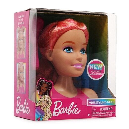 Barbie Mini 6" Styling Head Pink Hair Colored Highlights Fashionistas ...