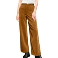 Brglopf Corduroy Pants Women Elastic High Waisted Wide Leg Business ...