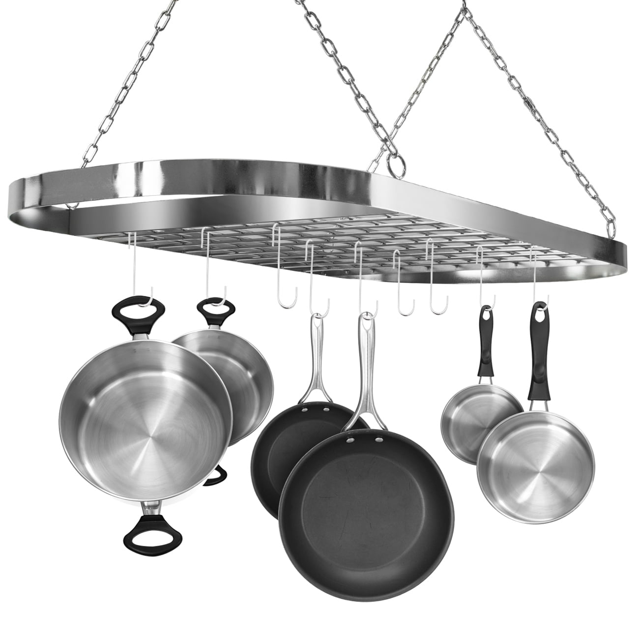 Click here for Sorbus Pot And Pan Rack For Ceiling With Hooks (Ch... prices