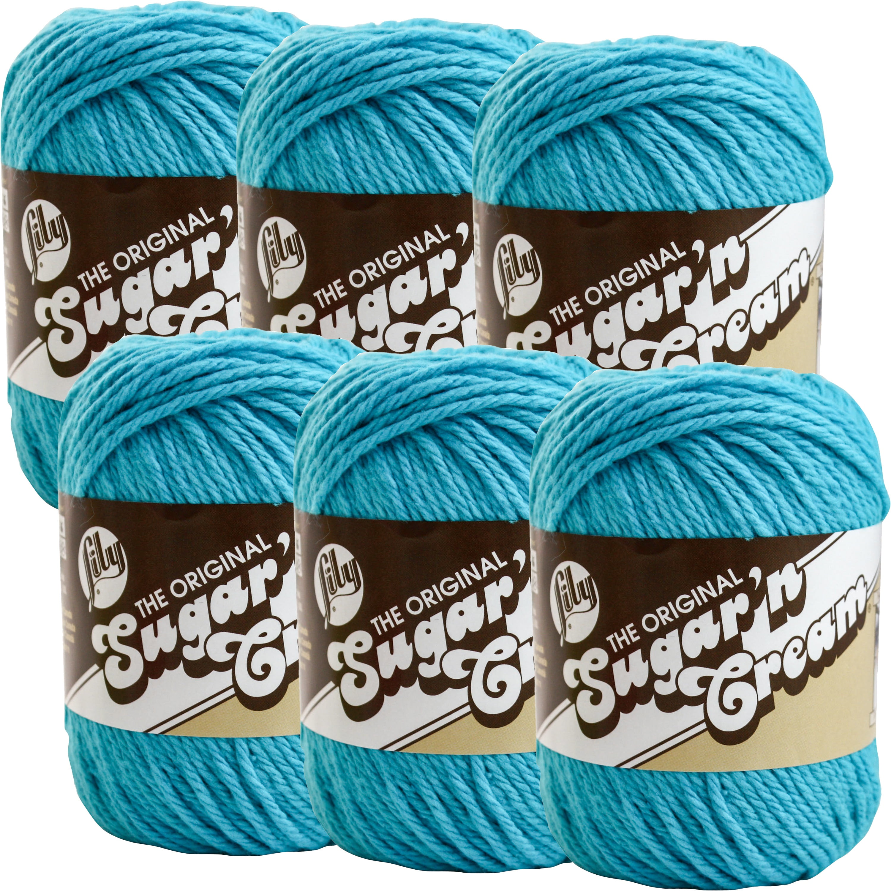 Lily Sugar'n Cream Yarn - Solids-Hot Blue, Multipack Of 6 - Walmart.com