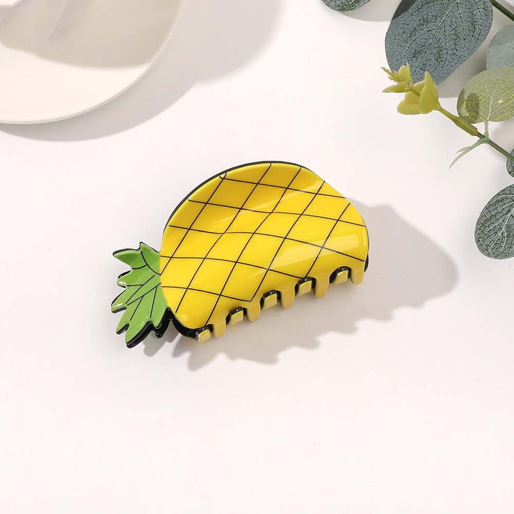 Sweet Large Summer Girls Geometric Hair Claw Watermelon Shark Clip Fake ...