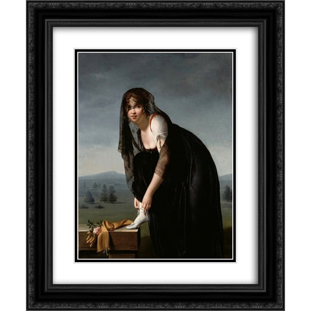 Marie Denise Villers 2x Matted 20x24 Black Ornate Framed Art Print 'Une ...