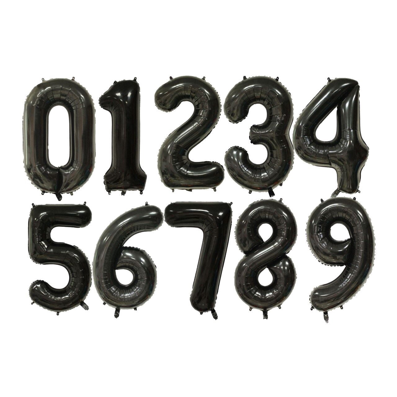 40 inch Black Mylar Foil Balloon Number balloons Letter Float w Helium ...
