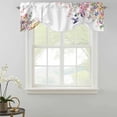 Cherry Blossoms Bird Tie Up Valance Curtains Colorful Flowers Butterfly ...