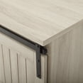 Woven Paths Dorset Grooved Sliding Barn Door Storage Bench, Birch ...