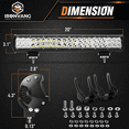 126W LED Light Bar Kit with 2PCS 18W Spot Lights, Off Road Driving ...