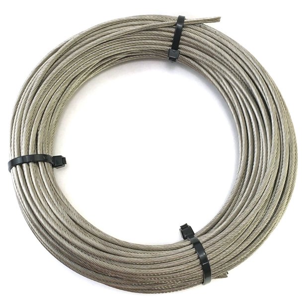 High Brightness Stainless Steel 316 Wire Rope Cable 1/8" 7x19 by 100 ...