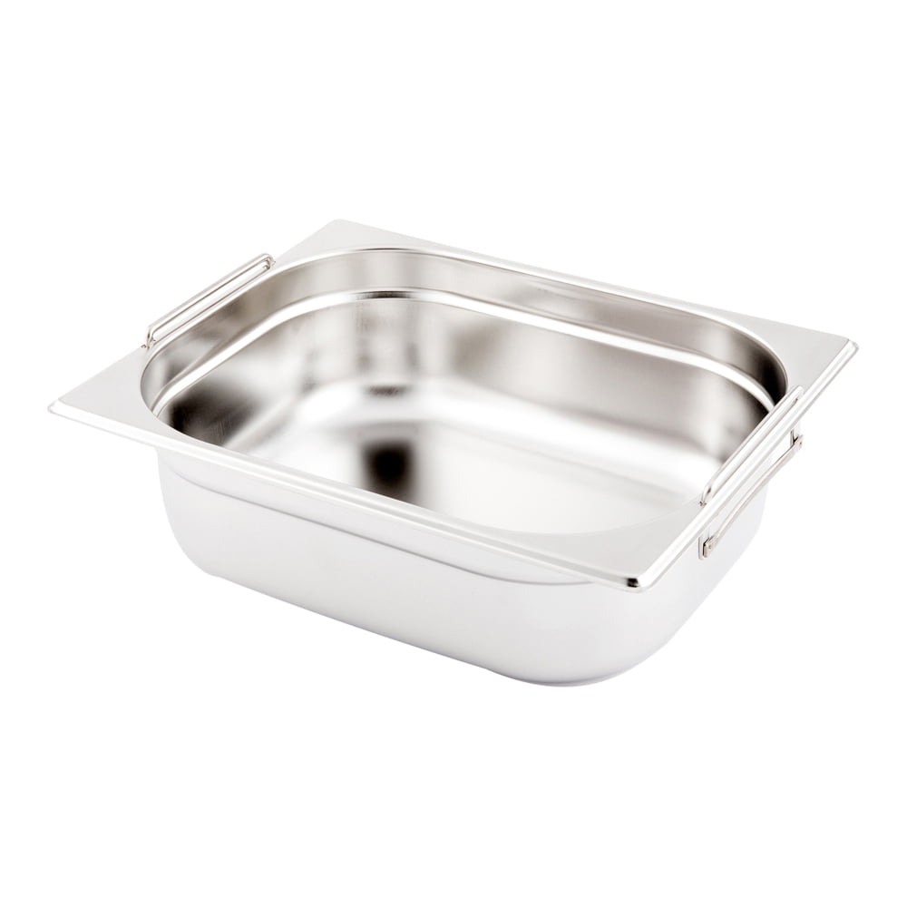 Met Lux Rectangle Stainless Steel 1/2 Size Steam Table Pan 4 Inch Deep ...
