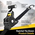 Retractable Ratchet Straps,1" x 10' Heavy Duty Ratchet Straps Self ...