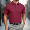 Afdoent Mens Polo Shirts Solid Color Casual Breathable Short Sleeve ...