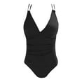 GYUJNB Womens One Piece Swimsuits V Neck Crossback Swimwear Push Up ...