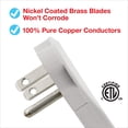 Clear Power 14/3 SJT 6 ft 3-Outlet Flat Plug Household Extension Cord ...
