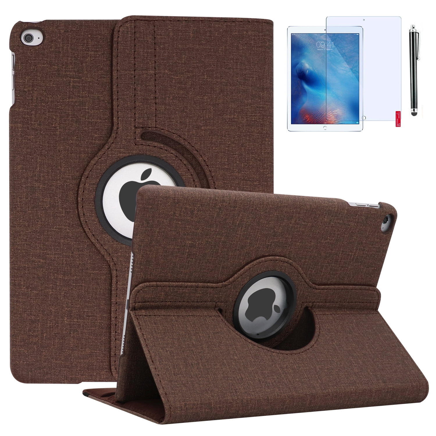 For iPad 6th Generation Cases, 360 Degree Rotating Stand Hard-Cover ...