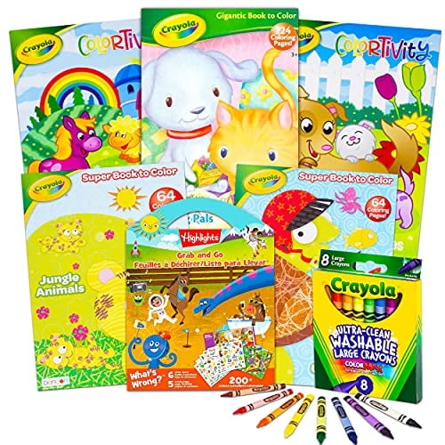 Libros para colorear Crayola para niños pequeños (conjunto de ...