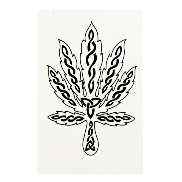 Tribal Pot Leaf Tattoos