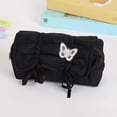 Chic Ballet Bow Pencil Case - Large Capacity Solid Color Stationery Box ...