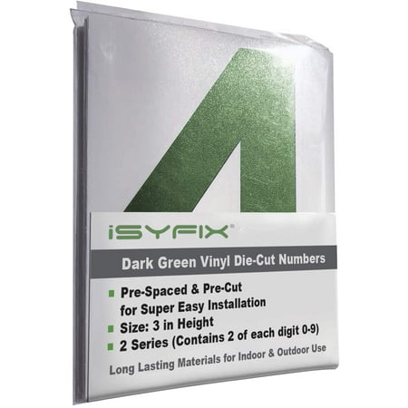 Red Vinyl Numbers Stickers - 1.5 Inch Self Adhesive - 2 Sets - Premium ...