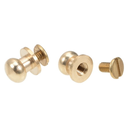 5 Set 8x8mm bouton tête rond fendue goujon Rivet clou vis DIY Artisanat ...