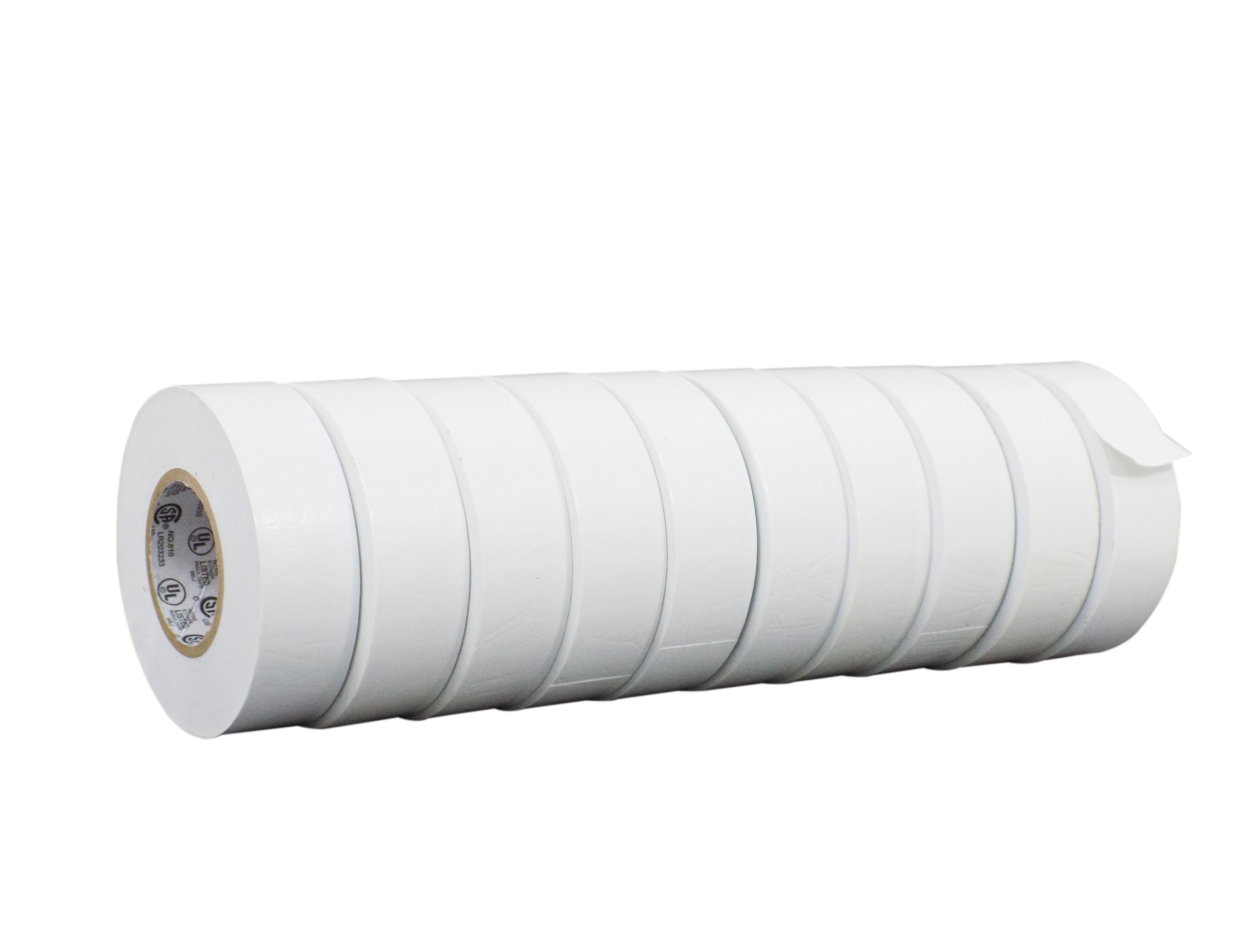 WOD Tape White Electrical Tape General Purpose 1 in. x 66 ft. High Temp ...