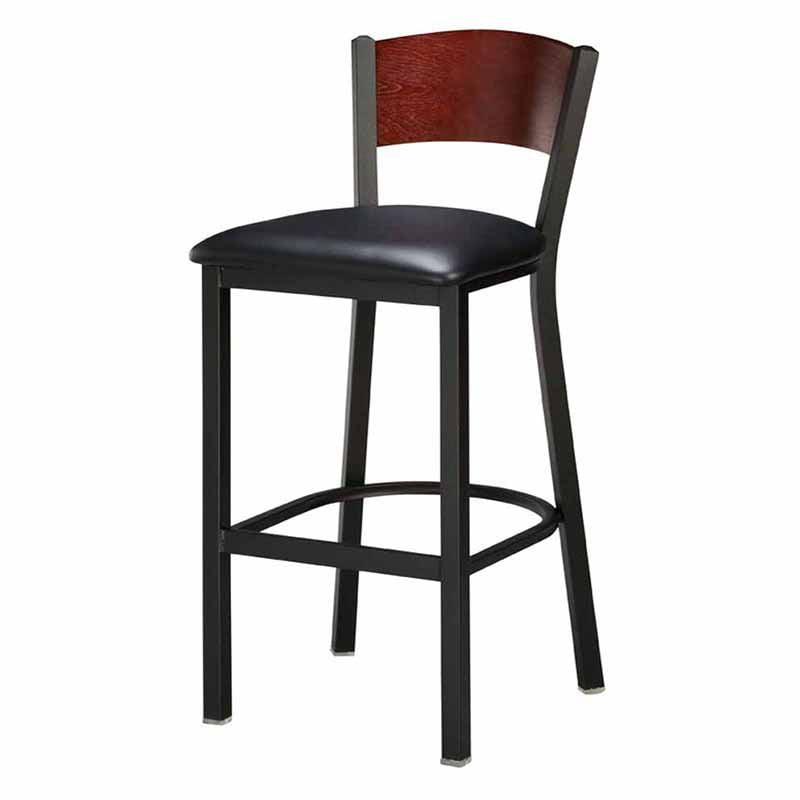 Regal Honors Full Back 30 in. Metal Bar Stool with Upholstered Seat ...