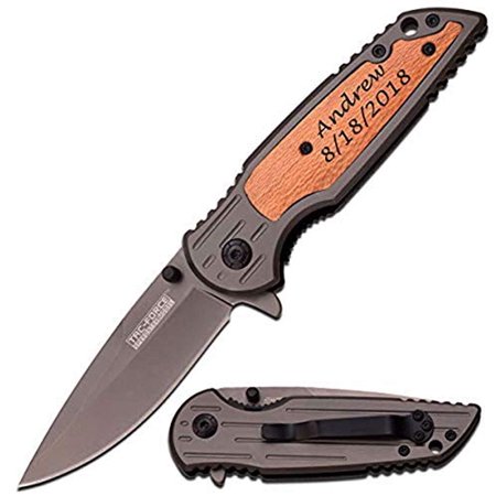 Free Engraving - Gifts Infinity FAKE SNAKE WOOD AND GREY Stainless ...