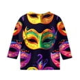 Girls Mardigras Shirt New Orleans Tops Toddler Kids 3/4 Sleeve Sequin ...