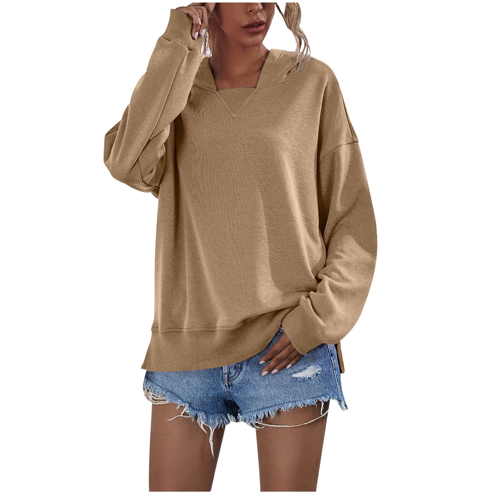 Click here for Cfhntfmh Oversized Sweatshirt For Women Warm Fleec... prices