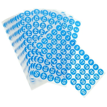 Numbers Line Up Floor Decals Spots Round Bright Color Markers 4 Inches ...