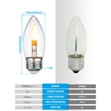 12 Pack B11 Flame Light Bulbs E26 Base, 1W LED Flickering Bulbs, 2 ...