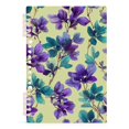 Purple and Green Leaves with Flower Shape Notebook Detachable Coil ...