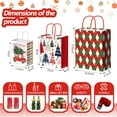 12 Pack Christmas Gift Bags Assorted Sizes,Christmas Paper Bags with ...