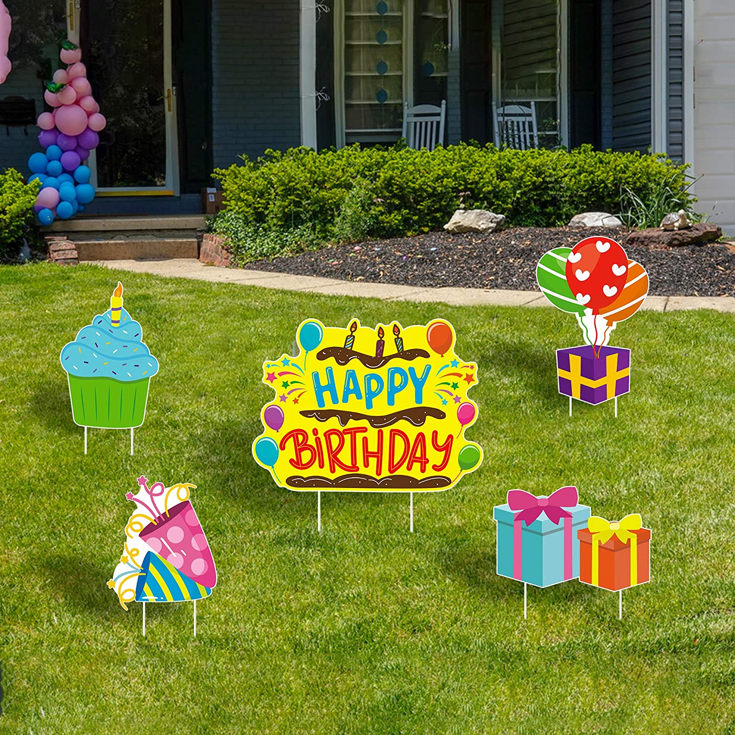 Paper & Party Supplies Birthday Cake Lawn Sign Birthday Cake Yard Sign ...