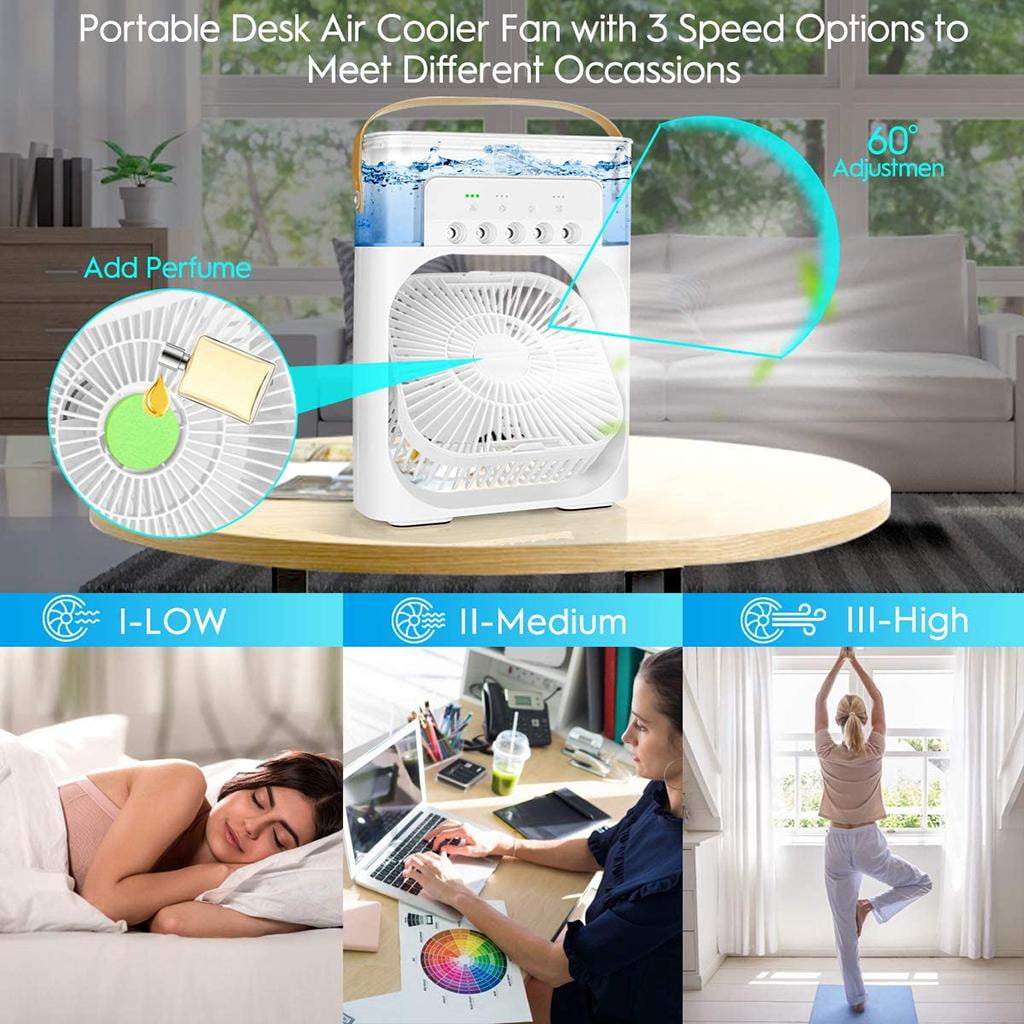 Ventilador de aire acondicionado portátil perfecl 900ML USB blanco | Walmart en línea